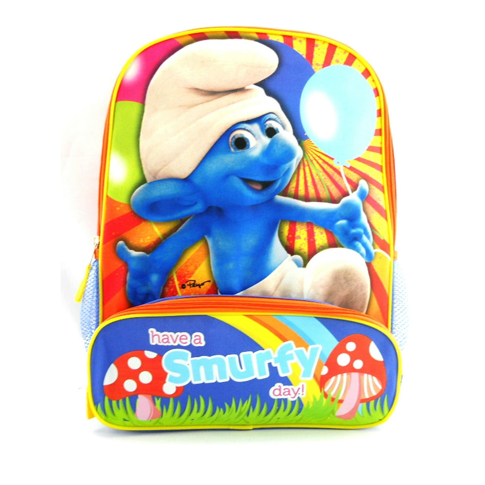 Cartoon Network - 16 the Smurfs Have a Smurfy Day Backpack Tote Bag by ...