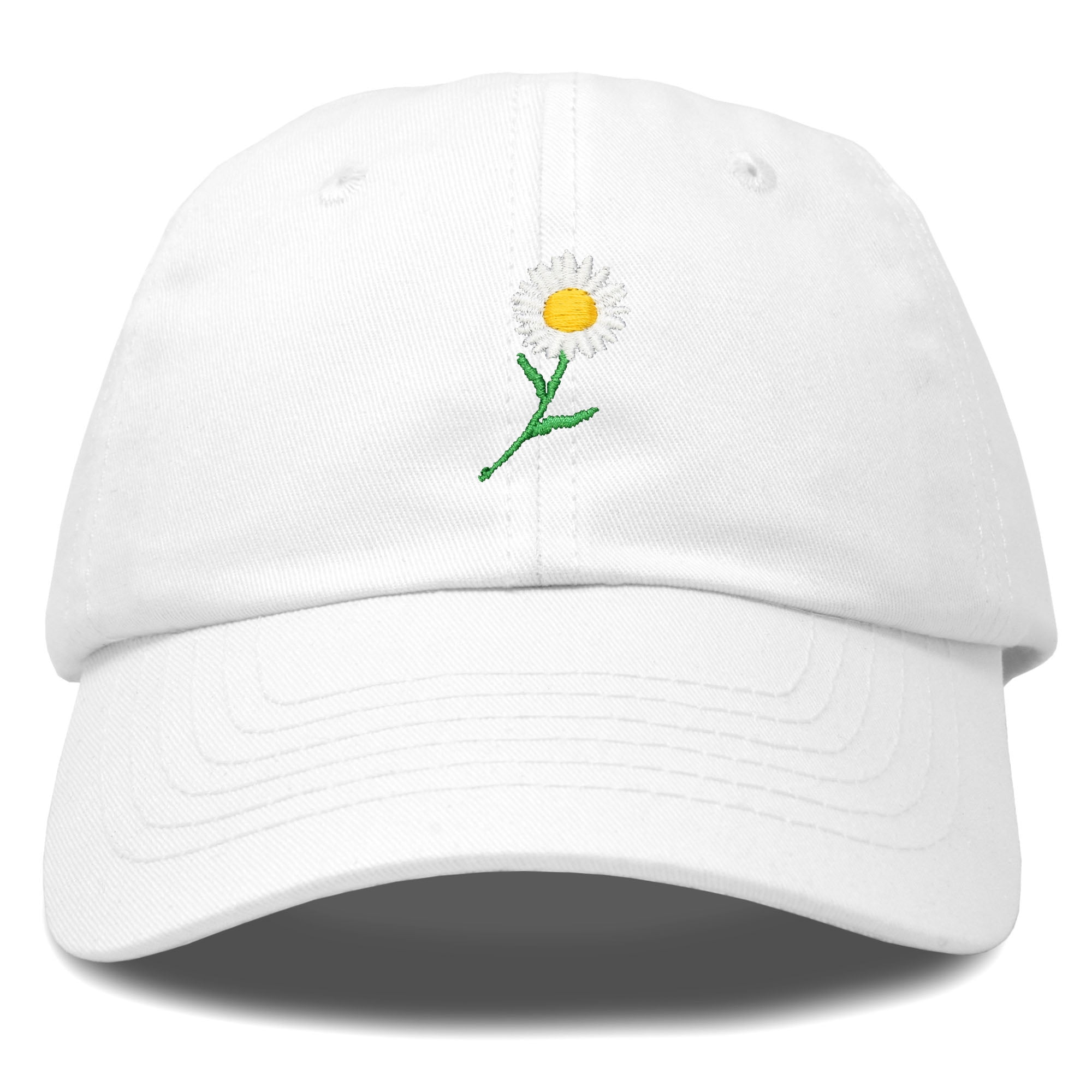 DALIX Daisy Flower Hat Womens Floral Baseball Cap in White - Walmart.com