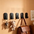 Black Adhesive Wall Hooks, Heavy Duty No Drill Magnetic Wreath Hanger ...