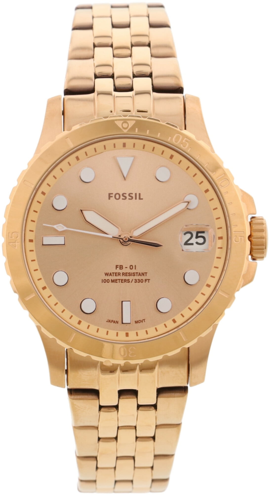 Fossil Women's Fb-01 ES4748 Rose-Gold Stainless-Steel Japanese Quartz ...