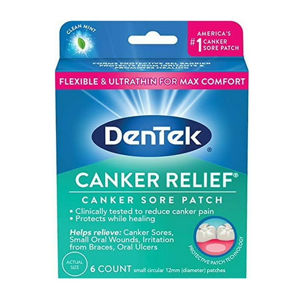 DenTek Canker Relief Canker Sore Patch, 6 Ea - Walmart.com