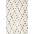 nuLOOM Sheba Cotton Diamond Shag Area Rug, 4' x 6', Ivory - Walmart.com