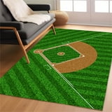 Baseball Rug for Bedroom 3'x5' Non Slip Sports Rug for Bedroom Living ...