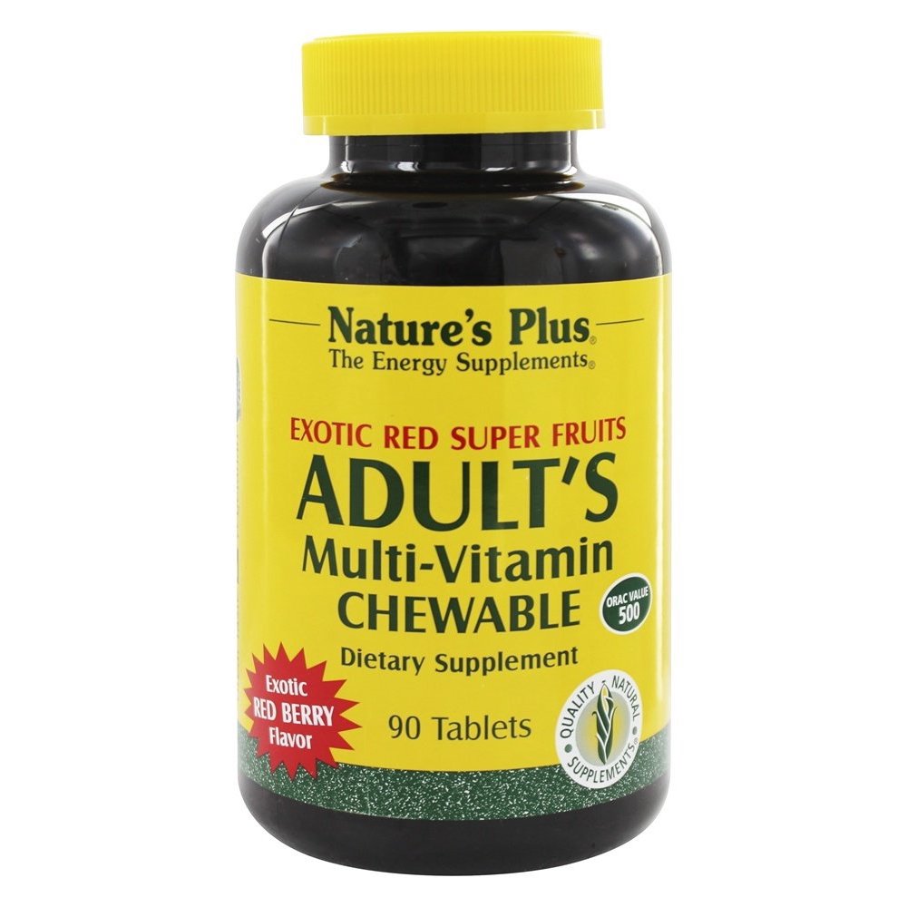 Nature's Plus - Adult's Multi-Vitamin Exotic Red Berry - 90 Chewable ...