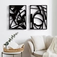 Black Abstract L Size 22.5 x 15.7'' Metal Wall Sculpture Art - Walmart.com