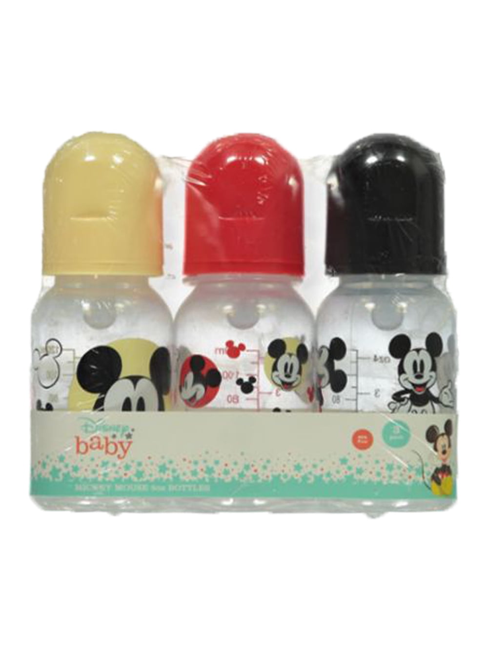 Disney Mickey Mouse Baby Unisex 3-Pack 5 Oz. Baby Bottles - black multi ...