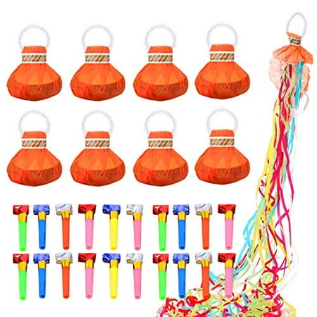 Zezzxu 10pcs Hand Throw Streamers No Mess Paper Crackers Party Confetti ...
