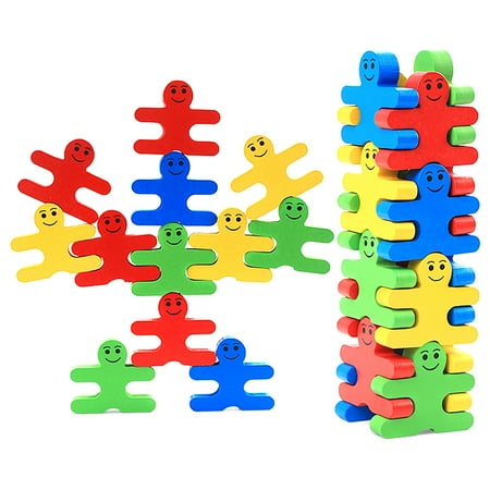 TOPINCN Wooden Balance Toys, Balancing Game Toy,16Pcs/Set Cartoon ...