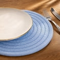 7 Pcs Woven Cotton Coasters with Metal Holder – Non-Slip, Absorbent ...