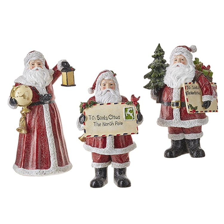Raz Imports 2022 Destination Christmas 11" Traveling Santa, Asst Of 2 ...