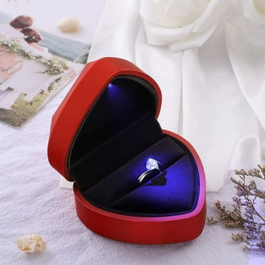 Lexon LED Diamond Ring Box Jewelry Wedding Engagement Proposal Lighted ...