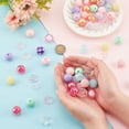 1Box 17 Style Mixed Style Acrylic & Resin Beads Sets Round & Flower ...