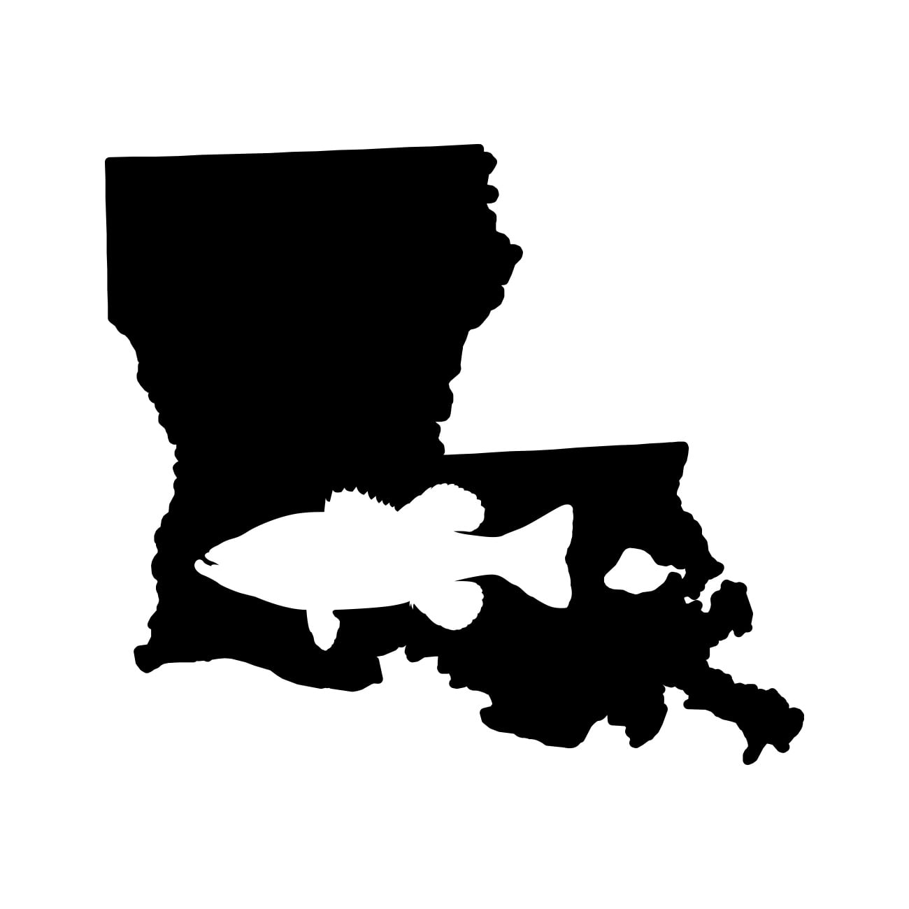 Louisiana Bass Sticker Decal Die Cut - Self Adhesive Vinyl ...