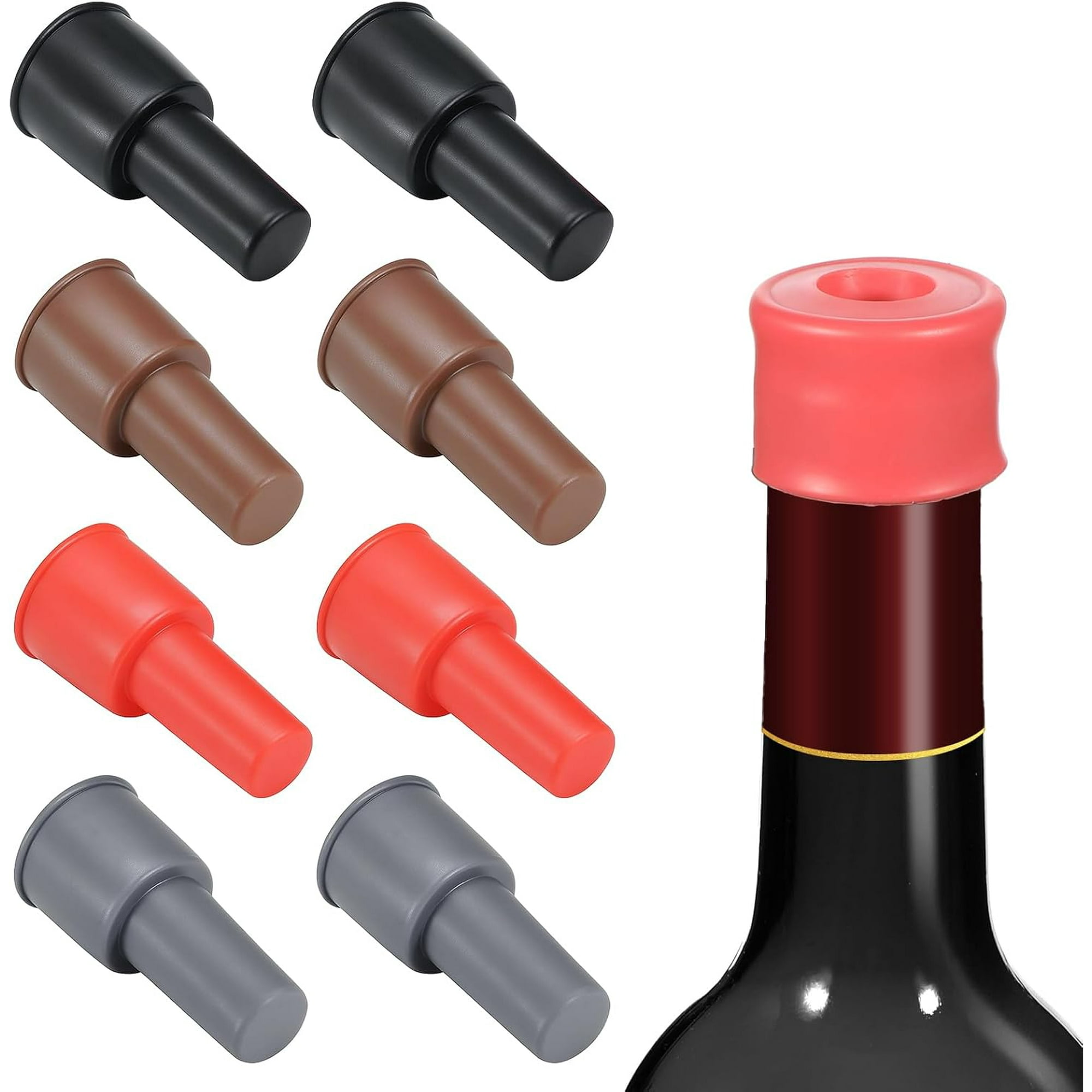 Click here for Nobrand 8 Pcs Silicone Wine Stopper Rubber Wines B... prices