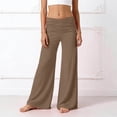 Bmisegm Wide Leg Pants for Girls Waist Pleated Yoga Pure Color Loose ...