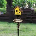 House Stakes Weatherproof Bird Resting Place Birdhouse Stand for Yard ...