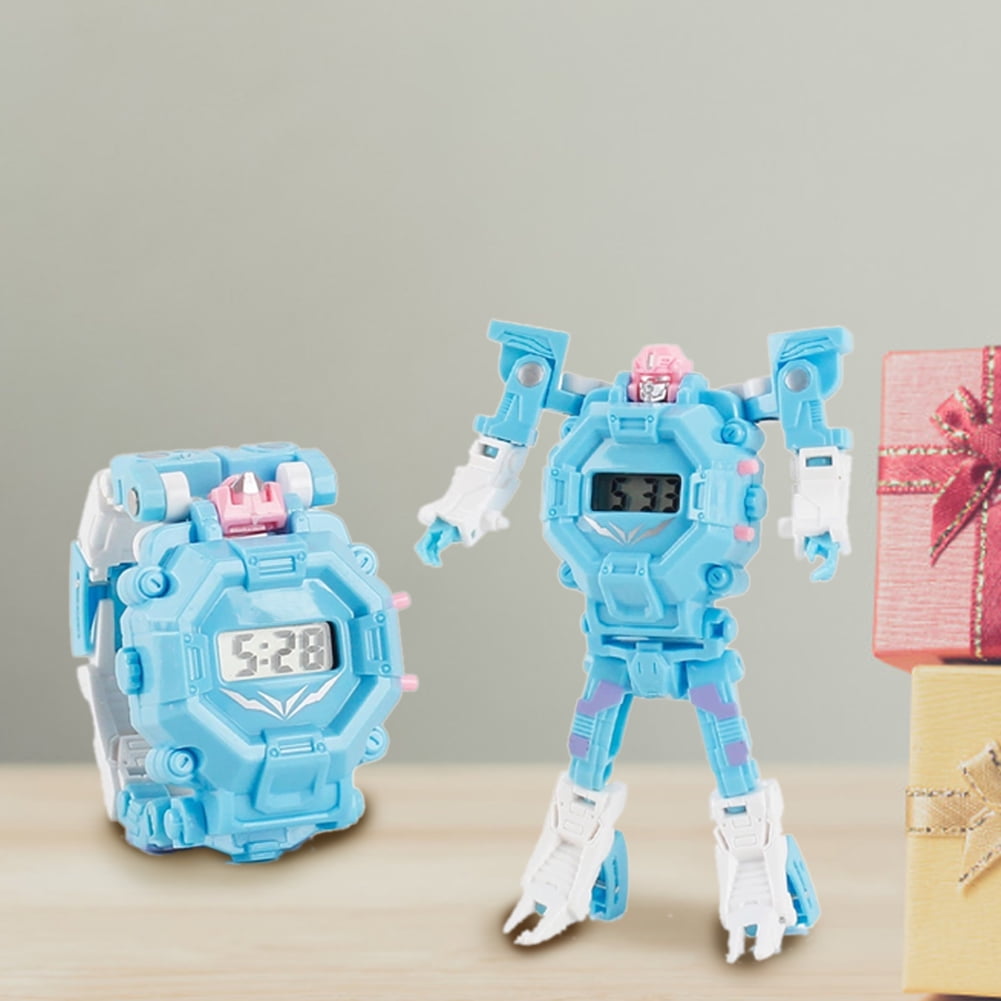 Kids Toy Watch Cartoon Deformation Robot Watch For 3-10 Years Old ...