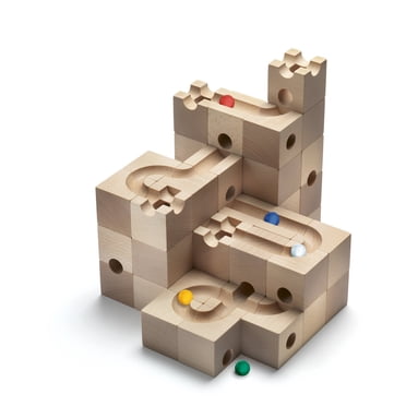 AmishToyBox.com Pyramid Marble Tower Run Wooden Toy - 39" High - Pack ...