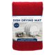 Kitchen Basics Reversible Microfiber Dish Drying Mat, Red, 16" x 18 ...