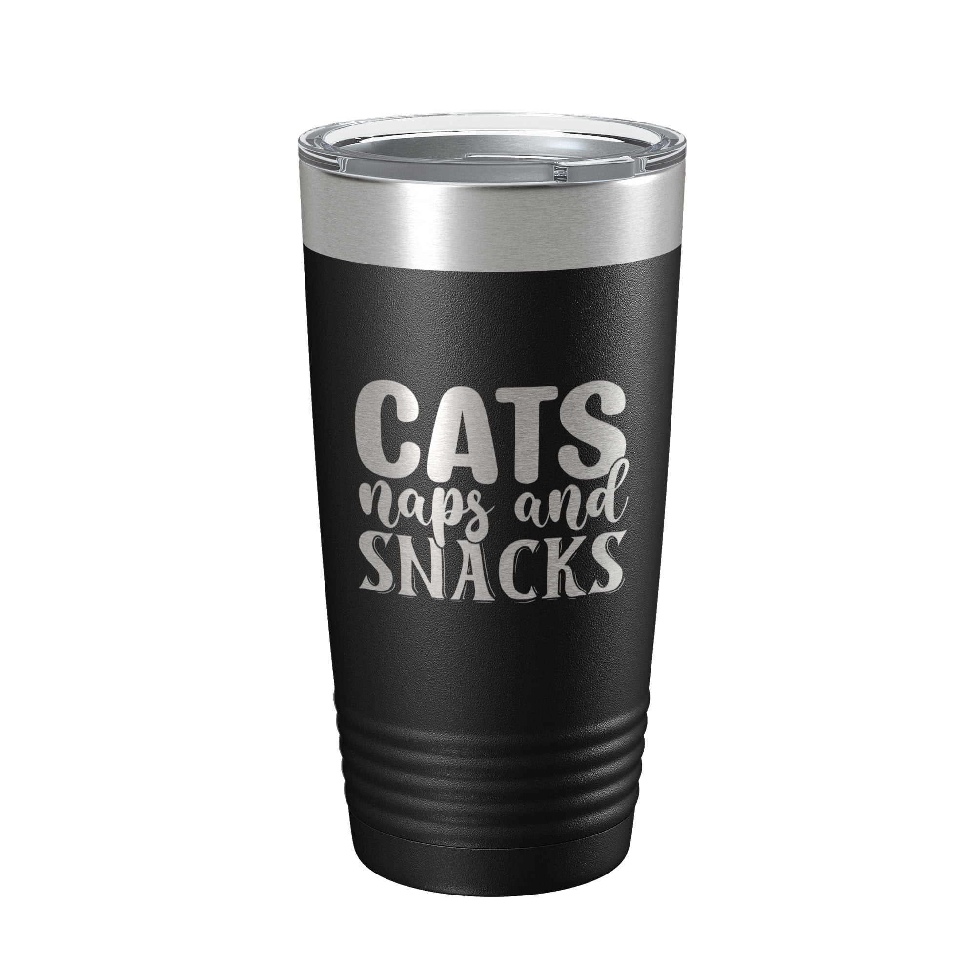 Cats Naps And Snacks Tumbler Travel Mug Funny Cat Lover Gift Insulated ...