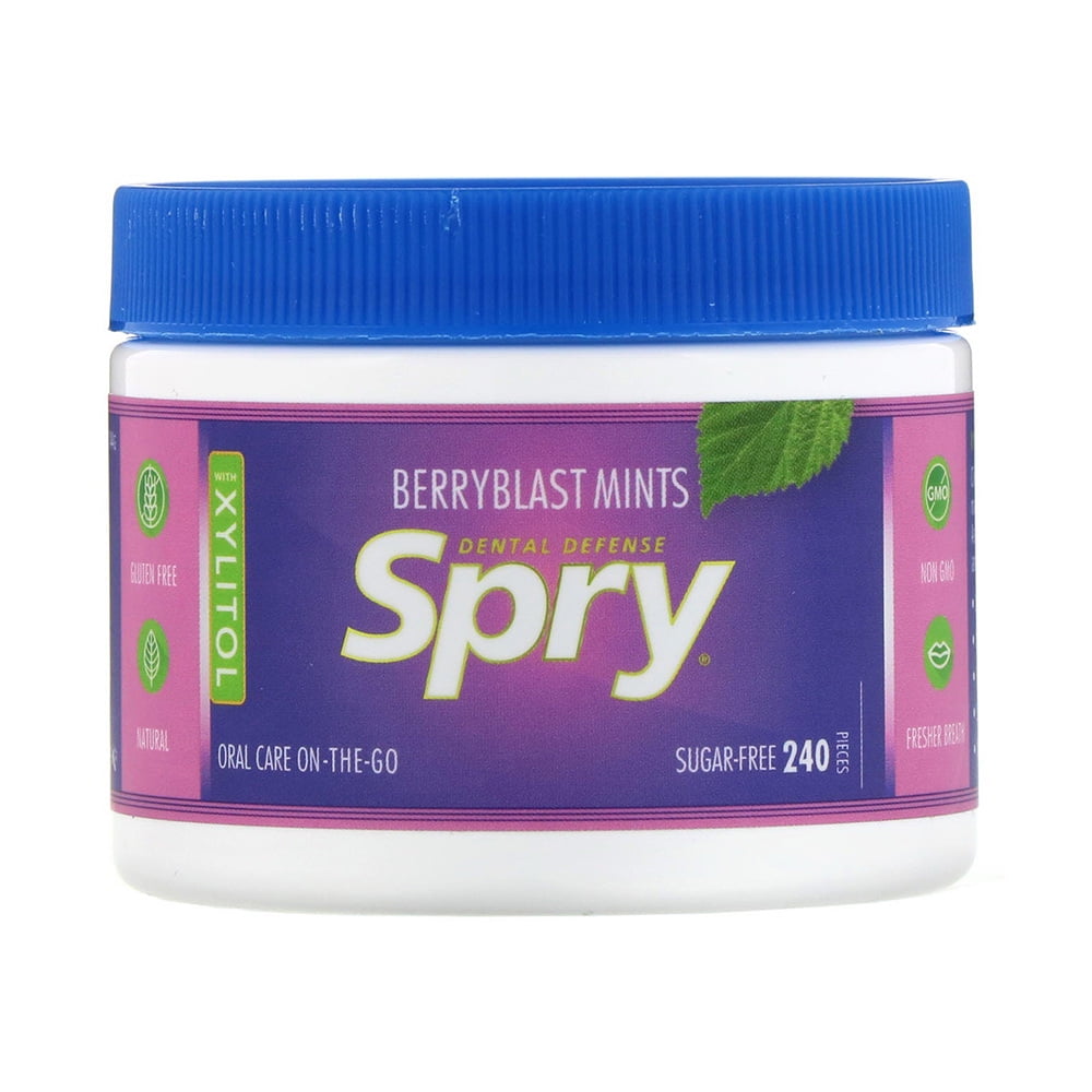 Spry Xylitol Berryblast Mints Dental Defense, 240 Ea, 3 Pack - Walmart.com