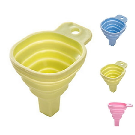 Mini TPR Foldable Collapsible Funnel Soy Sauce Drink Hopper Foldable ...