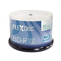 100 PC PlexDisc 16X 4.7 GB DVD-R White Inkjet Hub Printable Disc 632 ...
