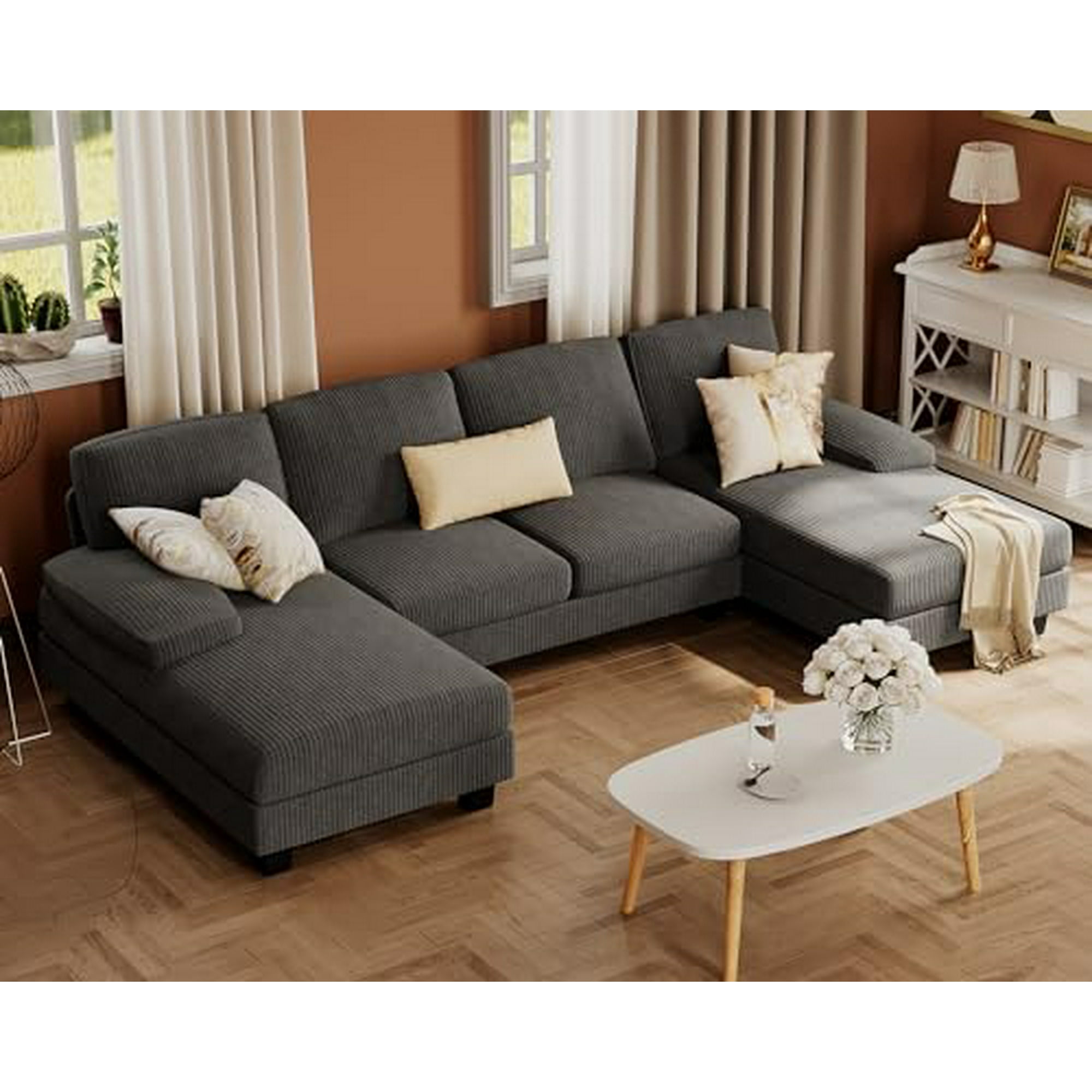 Click here for Homall Modern U-Shape 6 Seat Sectional Sofa  Cordu... prices