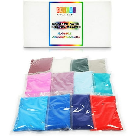 12 Colored Craft Sand for Kids - Art and Craft Decorative Sand (1.1lb ...