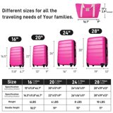 UBesGoo Luggage Sets, 13 Piece ABS Luggage Suitcase Set with Travel Bag ...