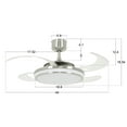Fanaway Evo1 Retractable 4-blade LED Lighting with Remote Ceiling Fan ...