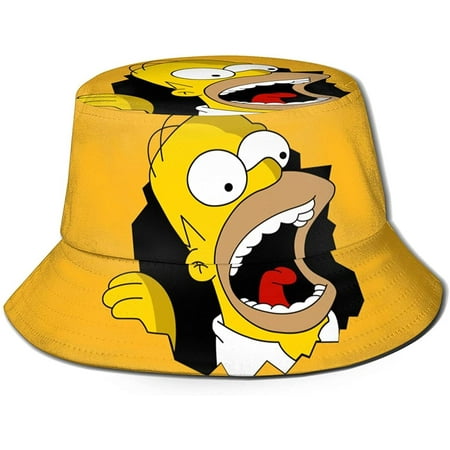 Homer Simpson Bucket Hat Unisex-Adult Fishing Summer Visor Fisherman ...