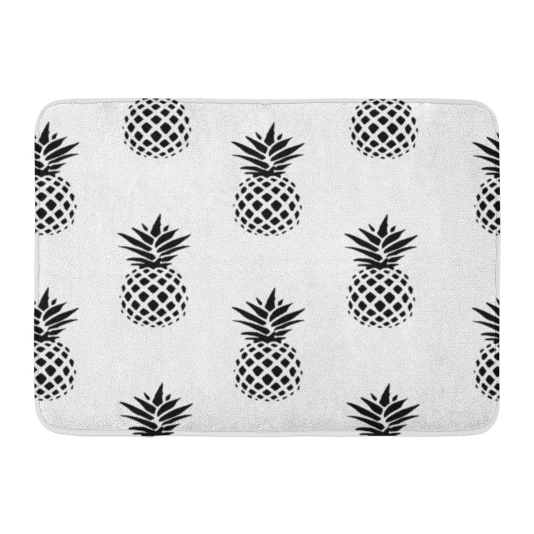 SIDONKU Simple Pattern Black and White Minimalistic Pineapples Endless ...