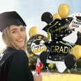 CYMYLAR Congrats Grad Balloon Set Includes 15Pcs Black Gold Latex Foil ...