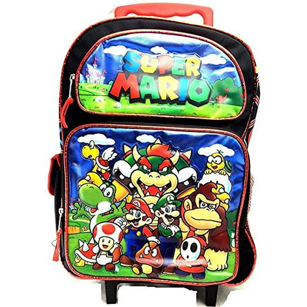 Large Rolling Backpack - Nintendo Super Mario - Group School Bag 151823 ...