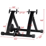 Renwick Foldable Indoor Bike Trainer with Front Wheel Support, Black ...