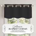 Amay Polyester Grommet Valance Blackout Curtain for Kitchen Windows ...
