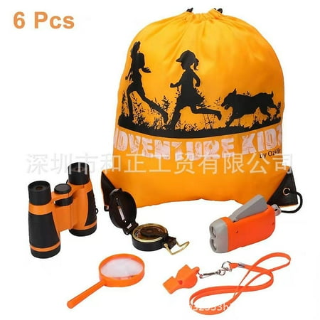 Adventure Kid Outdoor Exploration Kit Backpack Binoculars Magnifying Glass Lensatic Compass ...