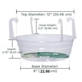 Soovim 12 Inch Disposable Hanging Basket Tray Liner, Clear Thick ...