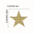 4 PCS Glitter Gold Star Embroidery Patches - Iron-On Sequins Appliques ...