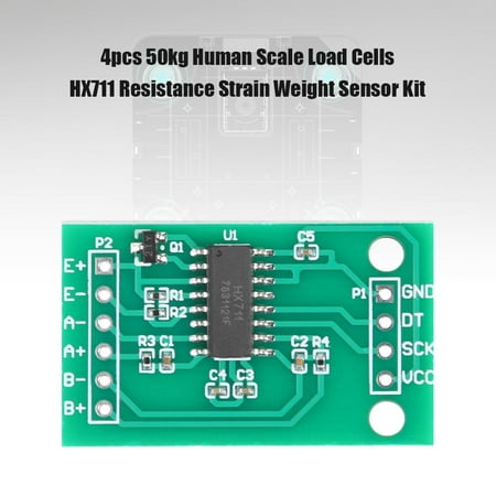 Jinveno Human Scale Body Load Cell Resistance Strain Weight Sensor HX711 AD Module Kit | Walmart ...