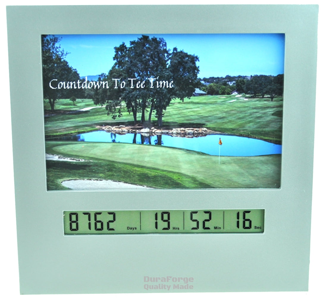 Golf Retirement Countdown Clock with Large Digital Display & Day Timer ...