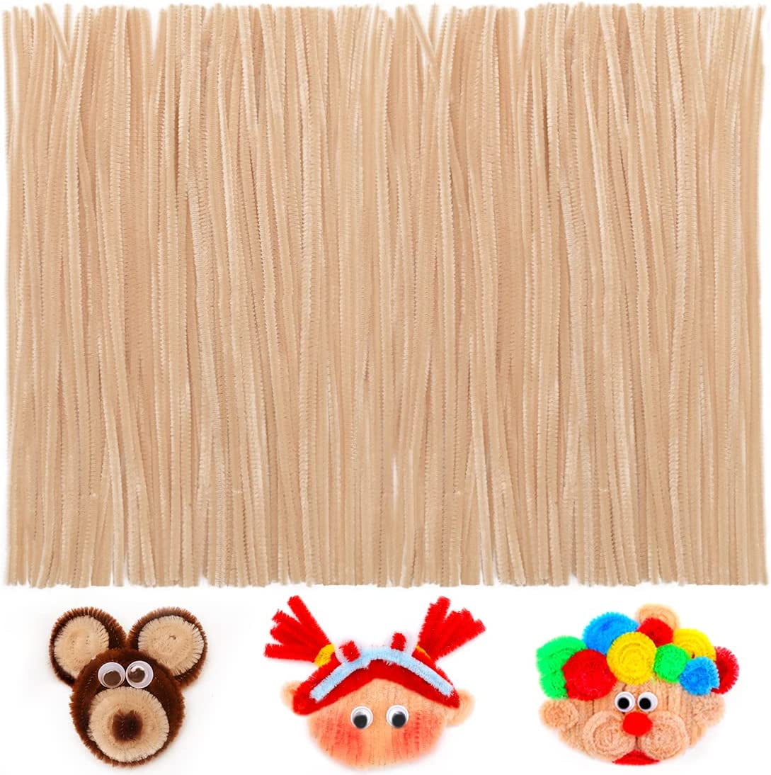 200psc Skin Color Pipe Cleaners, Chenille Stems, Pipe Cleaners for ...