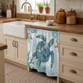 Blue Ocean Cabinet Curtains Sea Turtle Coral Starfish Retro Sink Skirt ...