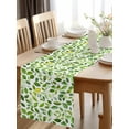 Burlap Table Runner 120 Inches Long, Farm Lemon Leaves Non-Slip Kitchen ...