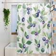 Shower Curtains for Bathroom-72"x72",Summer Cartoon Blueberry Leaf ...