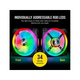 Corsair QL Series, Ql120 RGB, 120mm RGB LED Fan, Triple Pack with ...