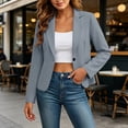 Abomasnow Women's Cropped Blazers Jackets Long Sleeve One Button Notch ...