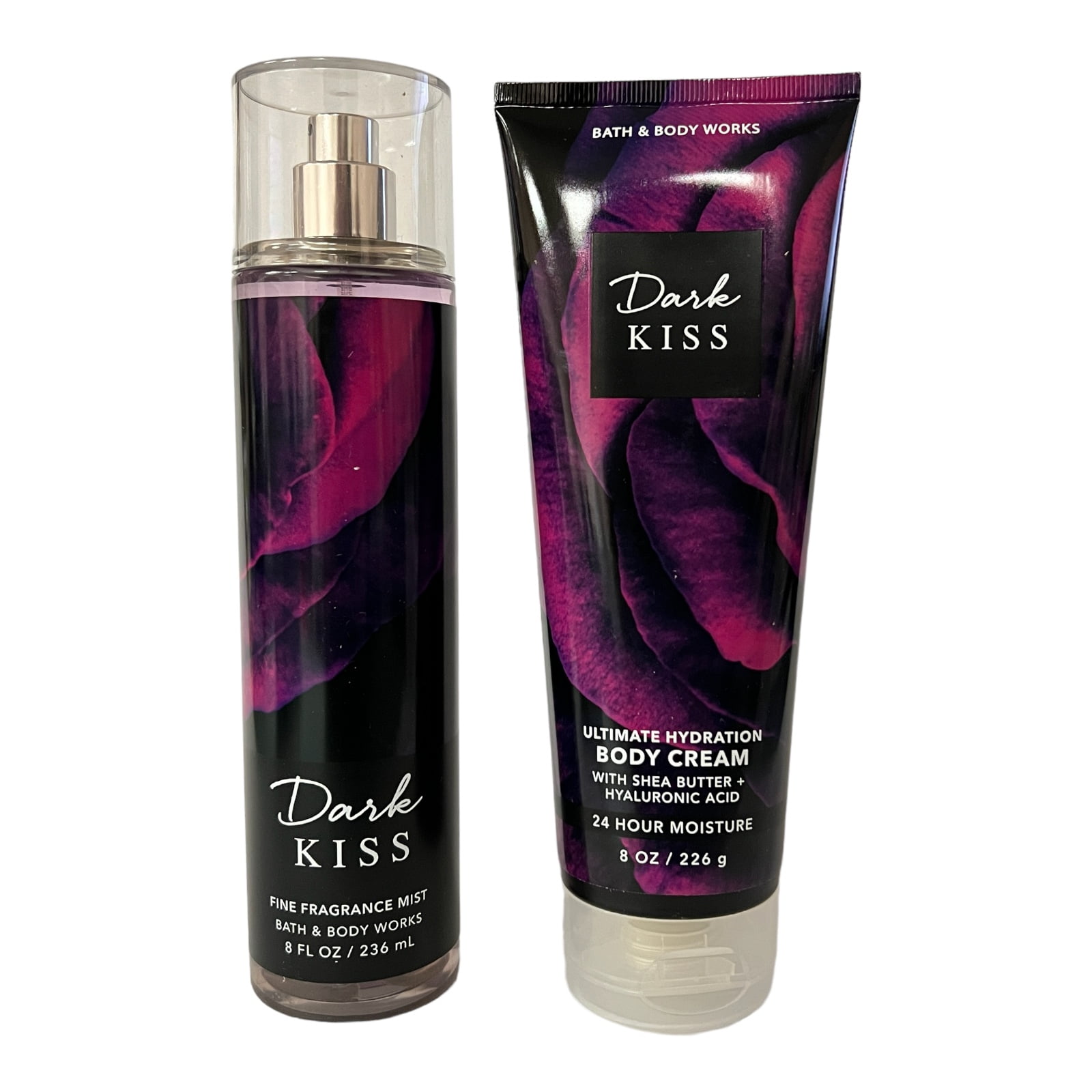 Bath And Body Works Dark Kiss Fine Fragrance Mist And Body Cream Set 8 Fl