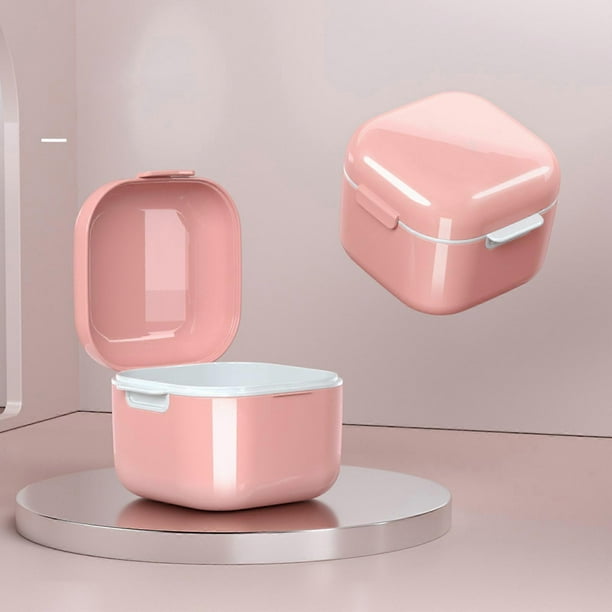 Denture Box with Strainer, Portable False Teeth Container, Hygienic ...